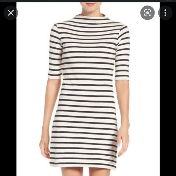 French Connection | Dresses | French Connect Mockneck Striped Dress ...